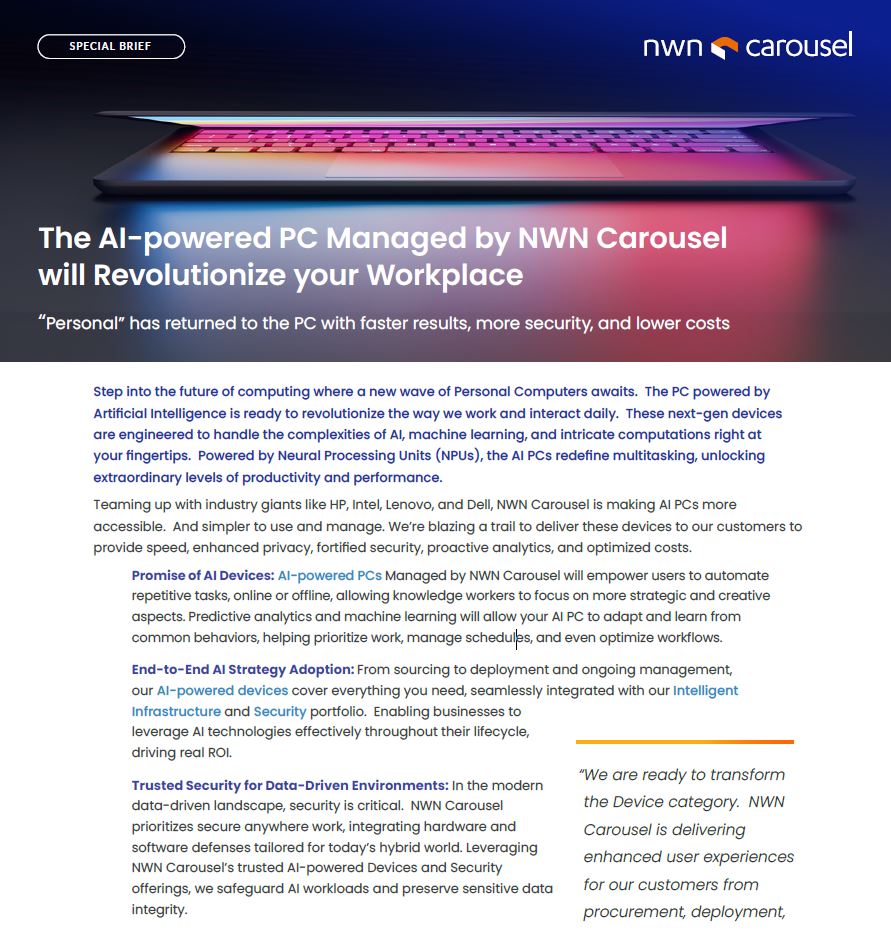 The AI-Powered PC Managed by NWN Starts Here | NWN